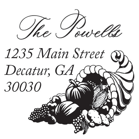 Cornucopia Return Address Stamp – PSA Essentials - Wholesale