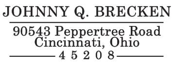 Johnny Return Address Stamp – PSA Essentials - Wholesale